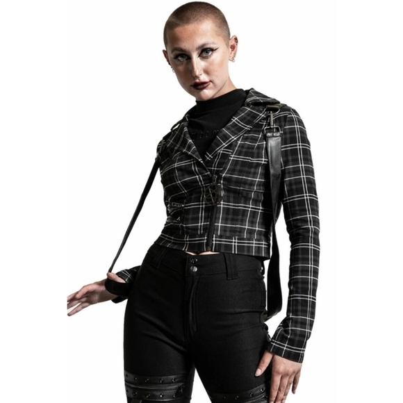 Killstar | Jackets & Coats | Killstar Freak Flag Jacket Ash Tartan ...